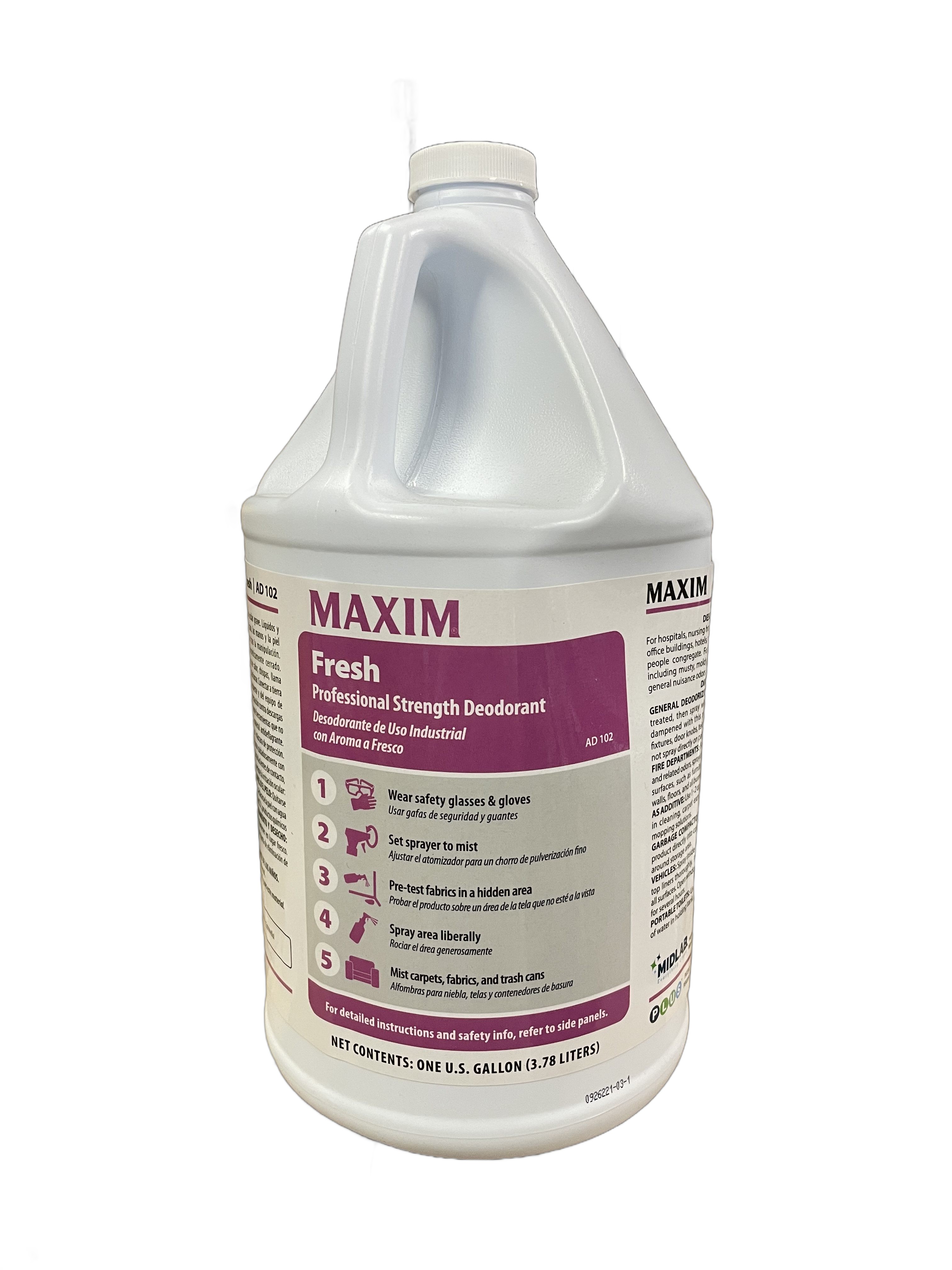Maxim Fresh Odor Neutralizer 1 Gallon, Fresh Scent, AD102 – DAYABELLE'S